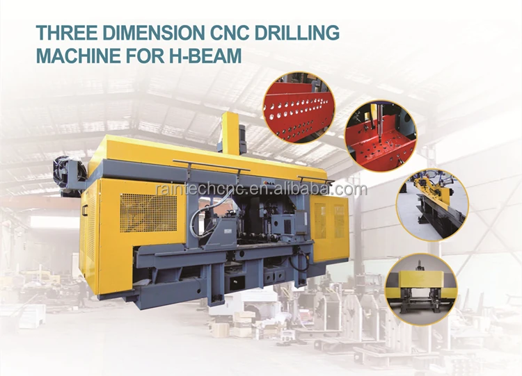 Cnc H Beam Drilling Machine 3d Drilling Machine With Self-controlled Stroke Drilling Head - Buy ...