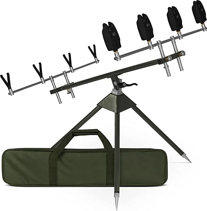 EP06 Aluminum Folding Carp Fishing Stand Rod Pod - Portable & Durable