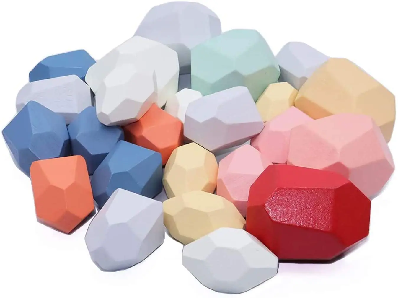 YH Multicolor Wooden Stacking Stones - Educational Toys