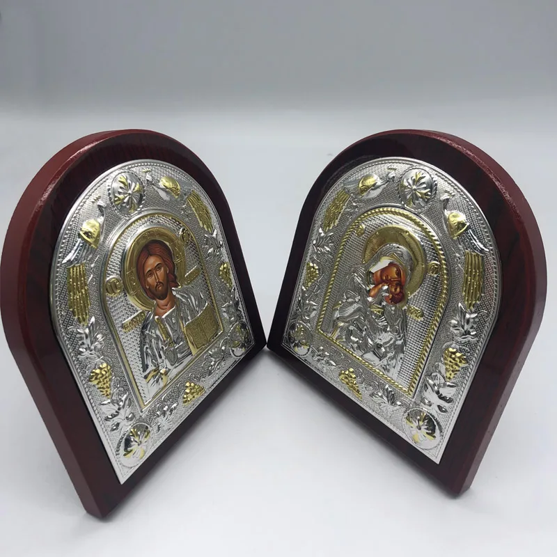 Explosive Jesus Maria Peacock Frame Metal Religious Ornaments Stainless ...