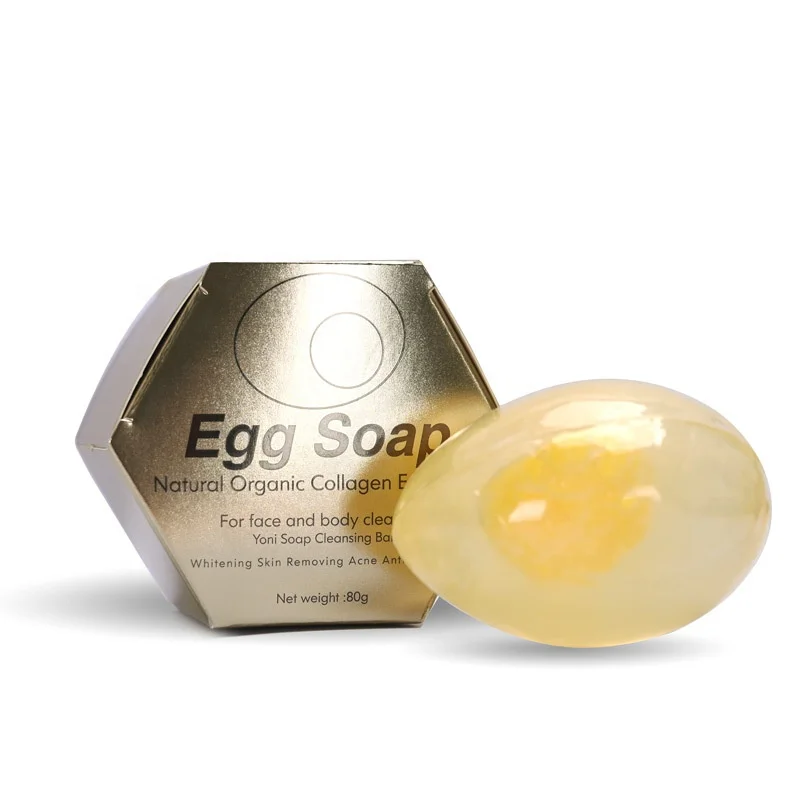 80g Wholesale Natural Organic Collagen Egg Soap Handmade Whitening Soap ...