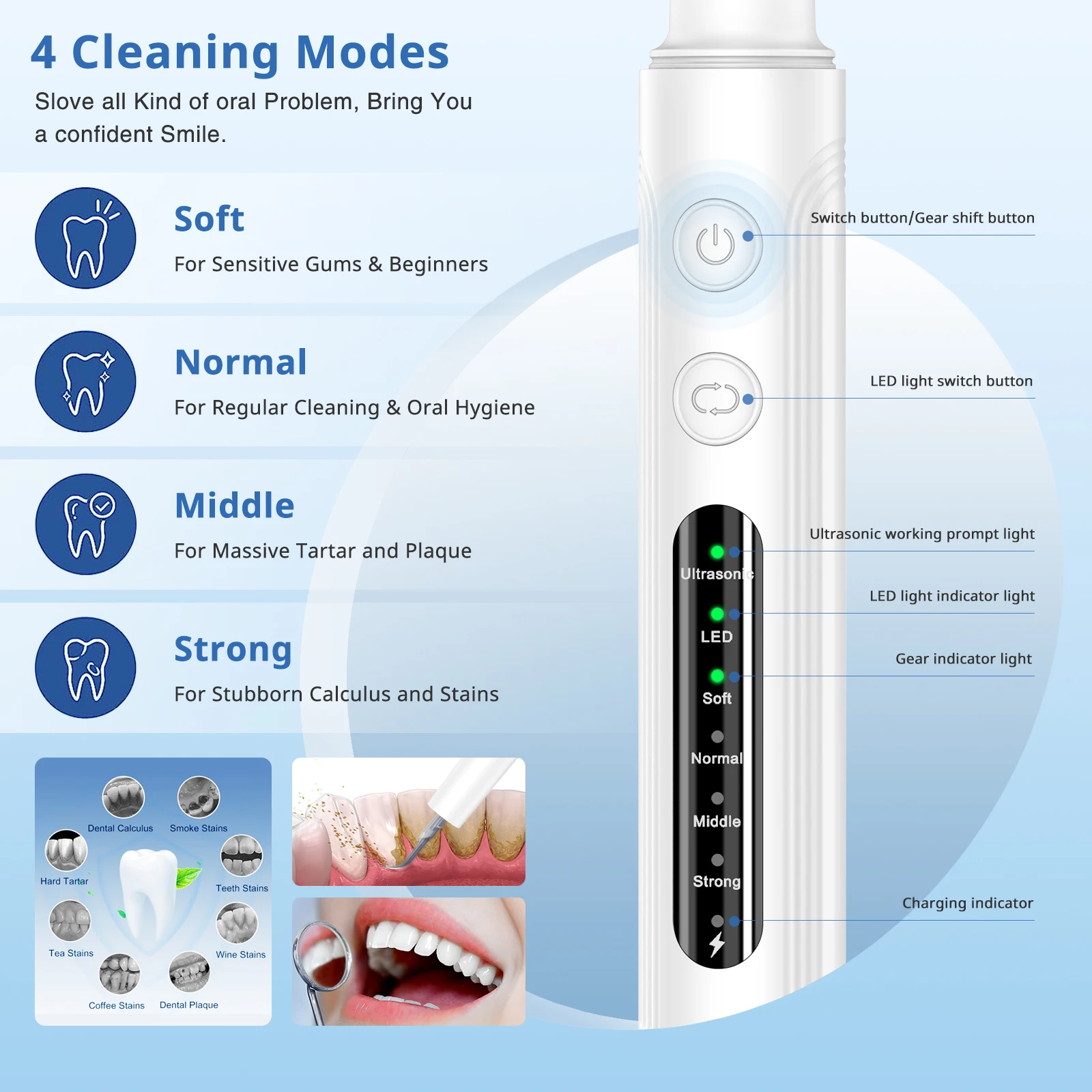 Teeth Cleaner Kit - Efficient Plaque Removal at Home