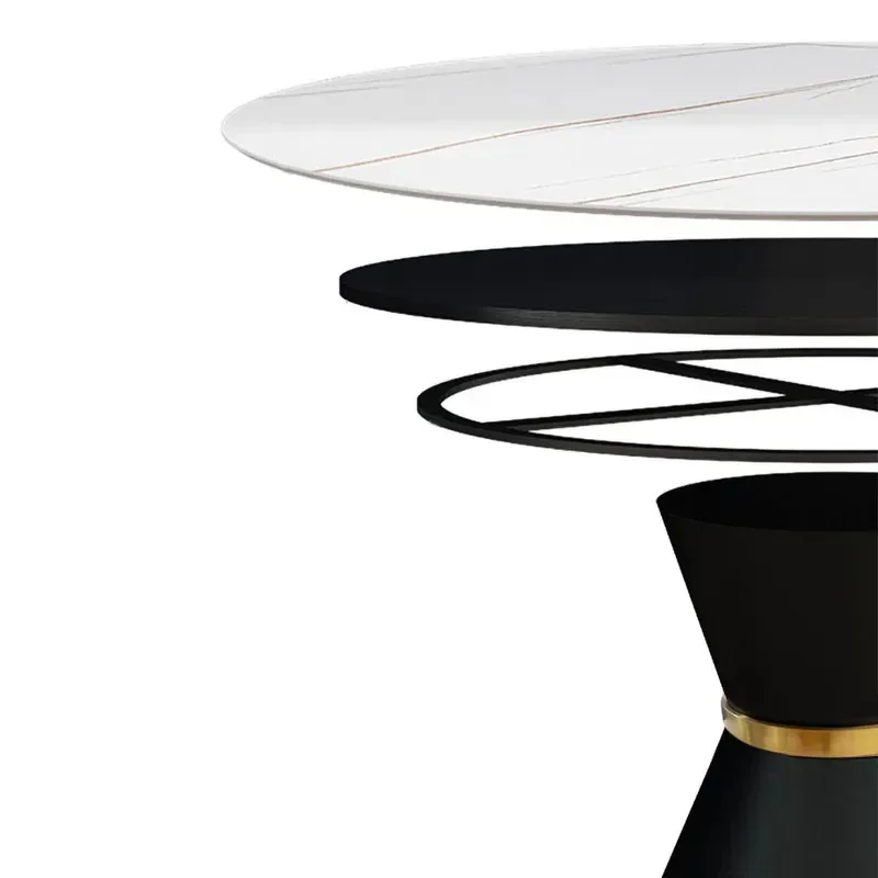 Modern Large Round Marble Dining Table for Home & Hotel