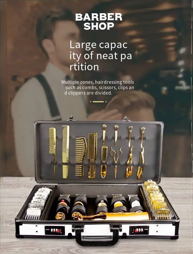 Custom Aluminum Barber Tool Travel Case Barber Carrying Case Box Hair ...