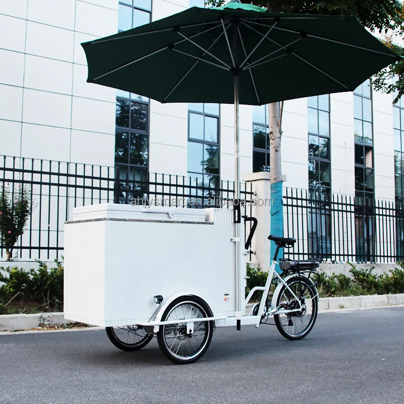 Outdoor 3 Wheel Electric Ice Cream and Pancake Food Bicycle Cargo Bike ...
