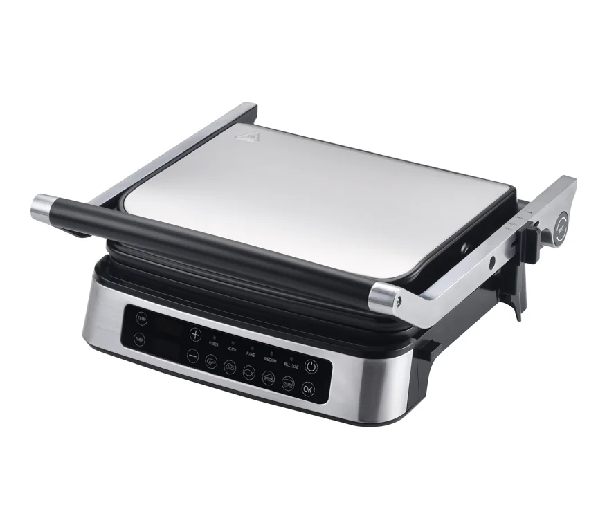 4 Slice Stainless Steel Digital Contact Grill Kitchen Equipment ...