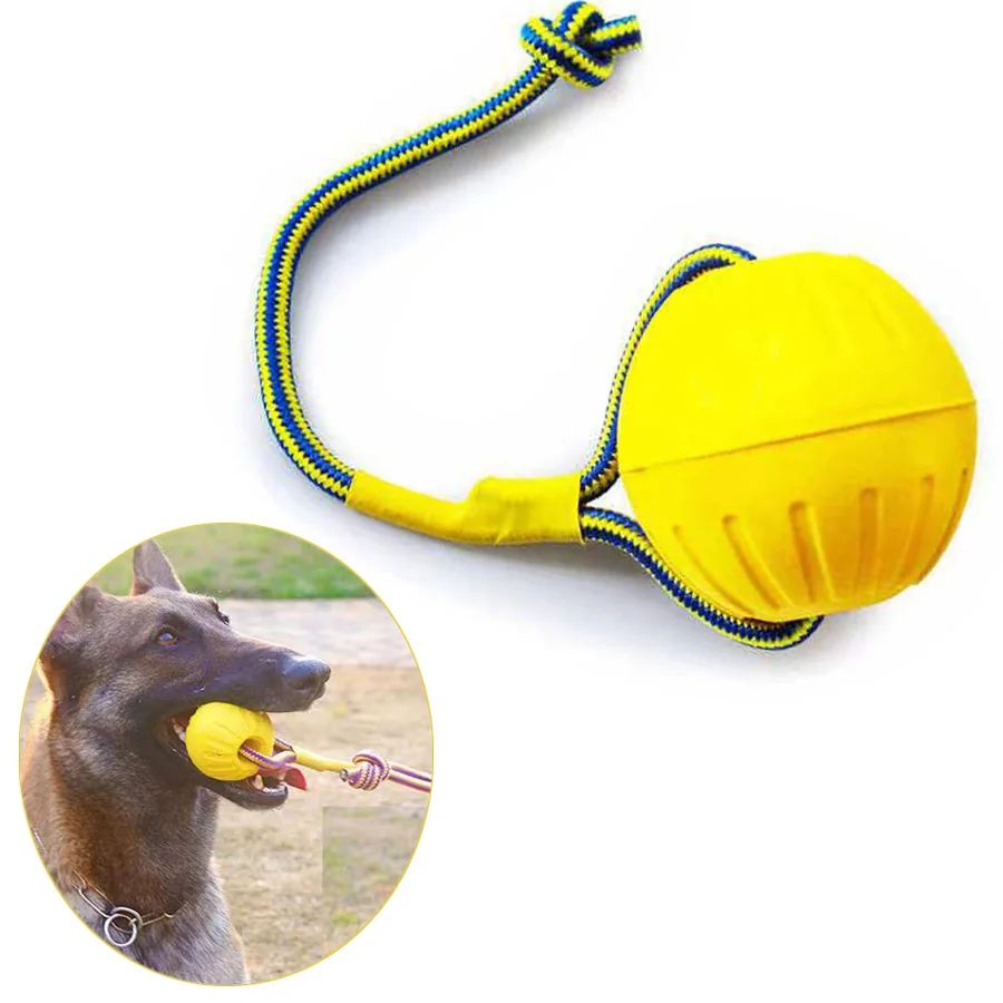 Outdoor Pet Interactive Chew Bite Resistant Ball Dog Toy Natural EVA ...