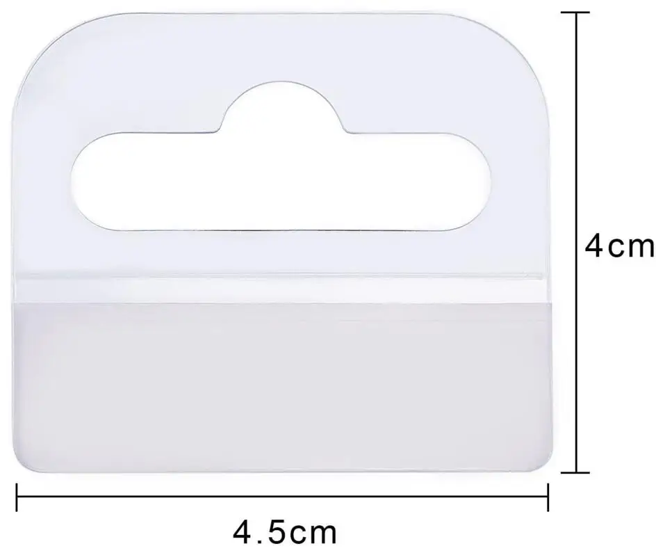Plastic Hanging Tab Clear Strong Adhesive Hang Tabs Tags Hooks Display ...