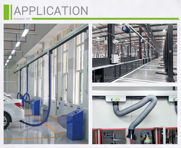 Exhaust Sliding Rail Welding Fume Extraction Arm Industrial Workshops ...