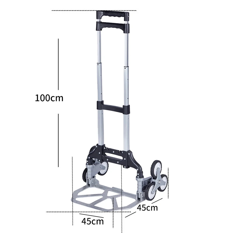 Home Folding Shopping Cart Travel Trolley Luggage Lobby Stainless Steel ...