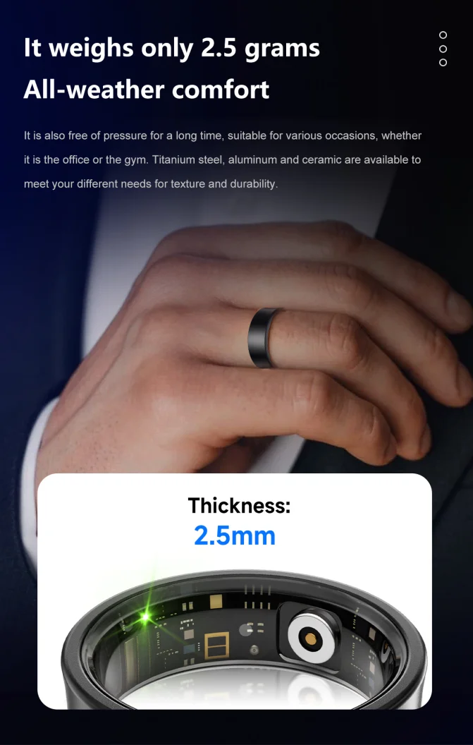 Titanium 2024 Health tracker Nfc Smart Ring| Alibaba.com