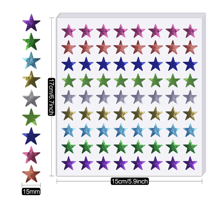 Custom Vinyl Shining Stars Sticker Printing Die Cut Sheet For Kids ...