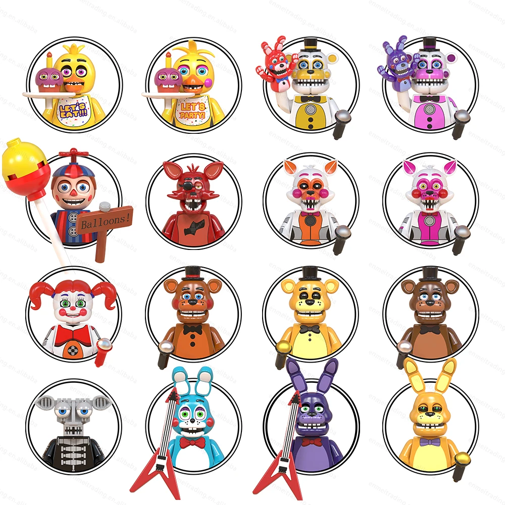 Wm6074 Horror Bricks Five Nights At Freddy Chica Bonnie Foxy Freddy ...