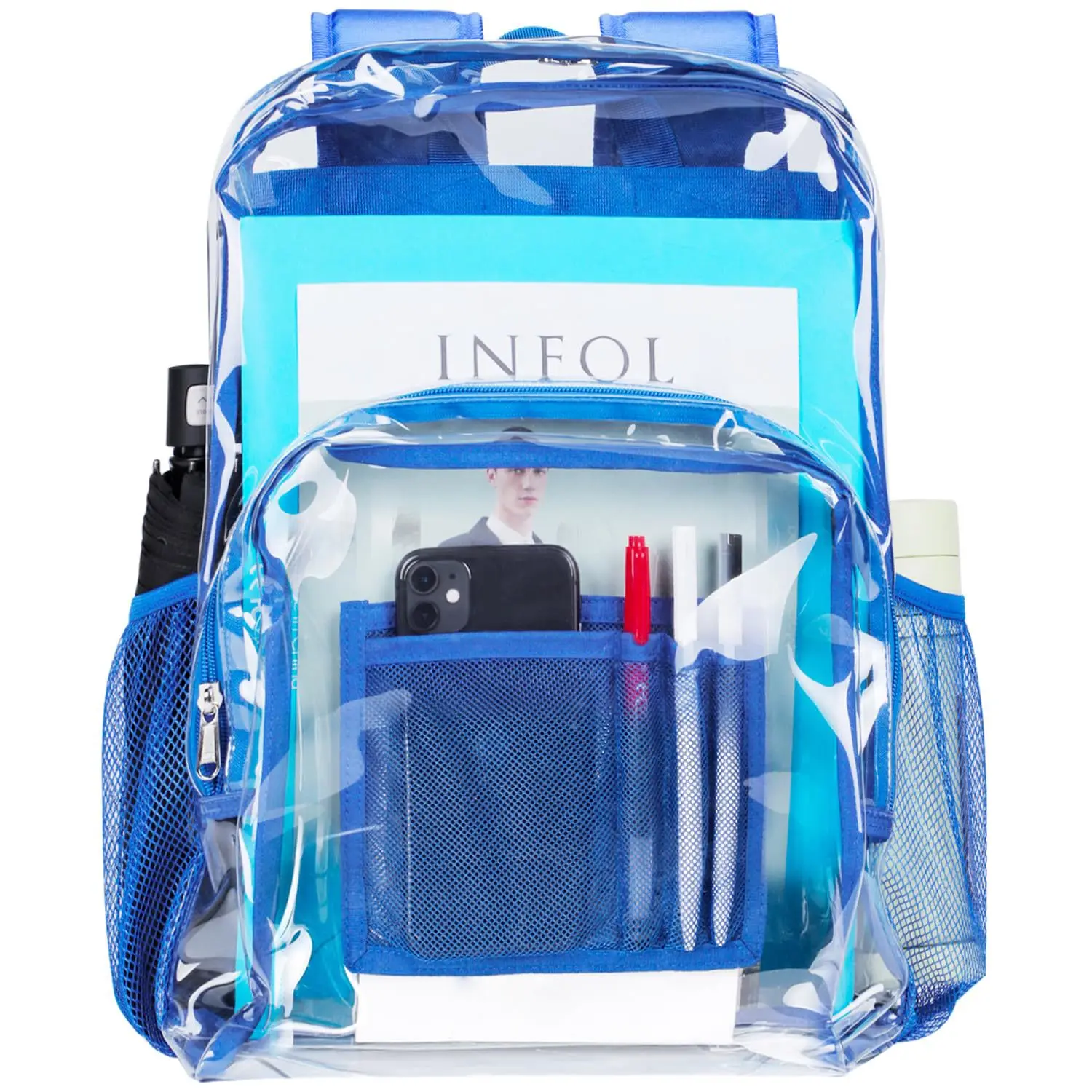 Clear Backpack Heavy Duty Pvc Transparent Backpack With Reinforced ...