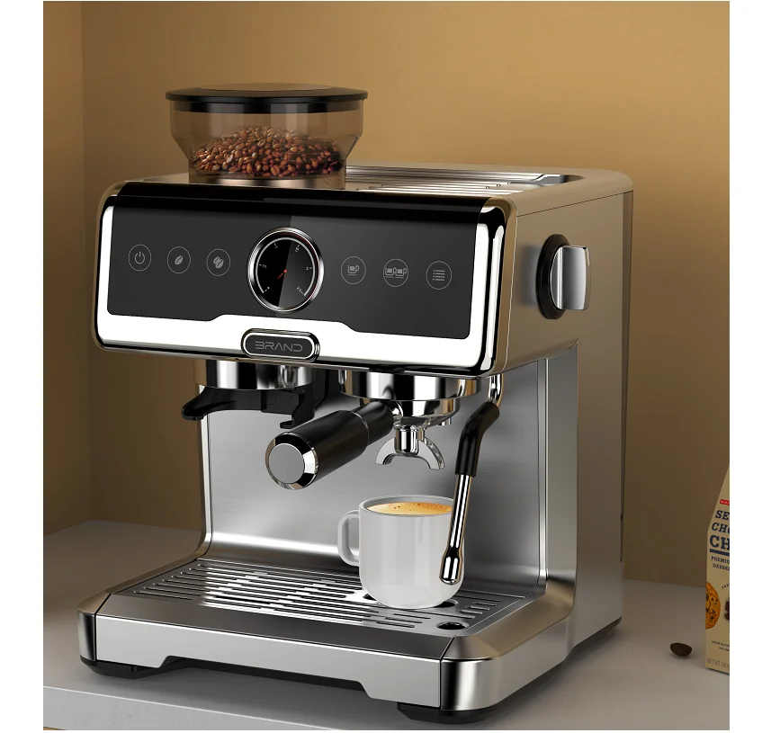 Fully Automatic Espresso Machine Stainless Steel 15 Bar Italian Home ...