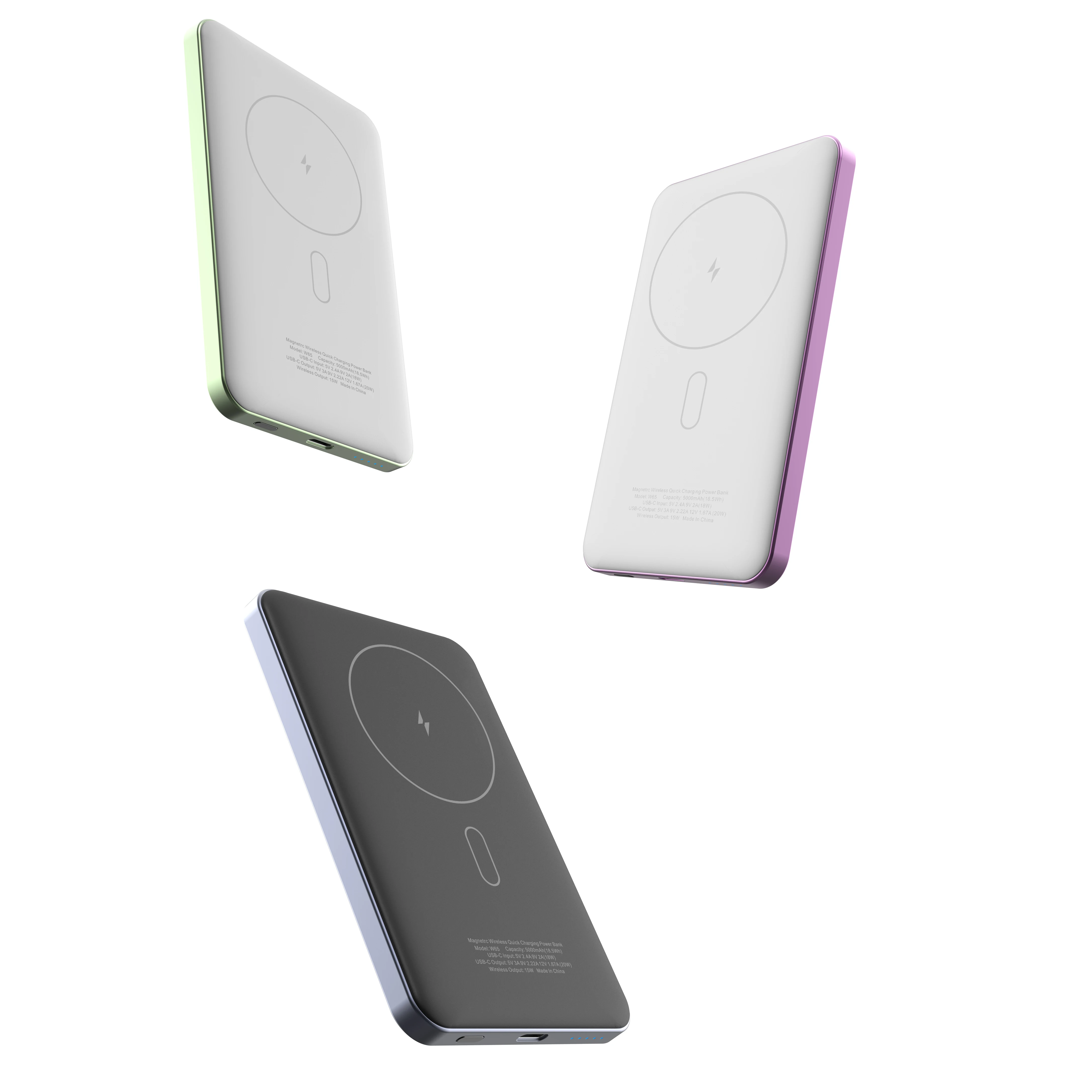 Pd 15w Wireless Fast Charging Magsafeic Power Bank Mini Slim Thin 5000 ...