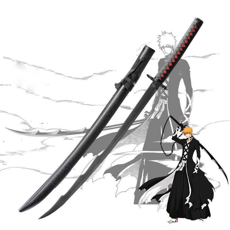 Hot Selling 103cm 40.6in Cosplay Sword Bleach Anime Kurosaki Ichigo ...