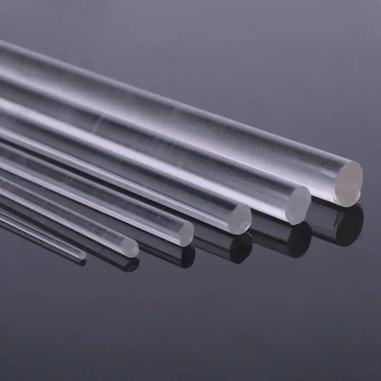 Transparent Clear Cylinder Acrylic Stick Circular Colors Solid Pin ...