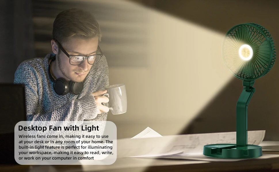 Factory Wall Mounted Rechargeable Wireless Fan With Built-in Battery ...