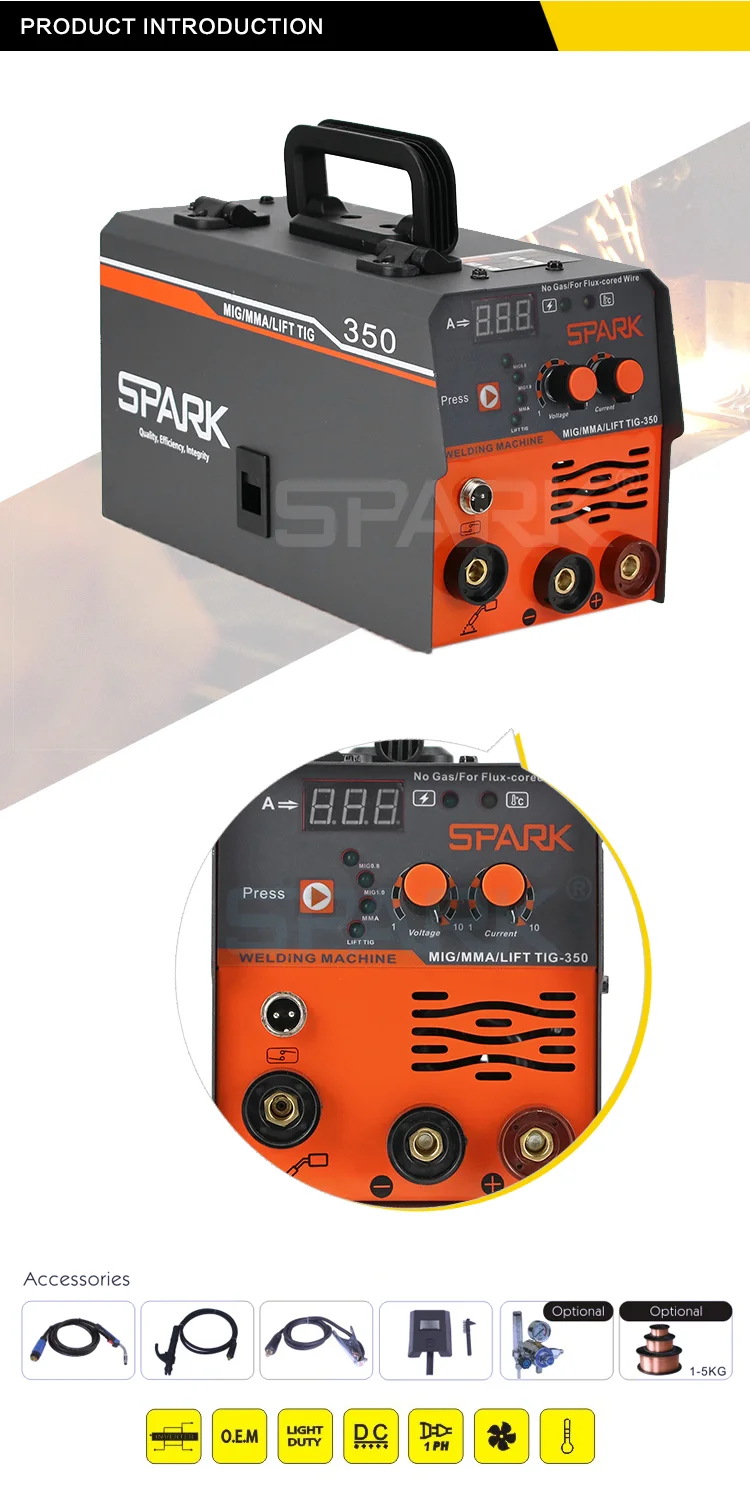 Spark MIG-350 220V Welding Machine - Portable & Efficient