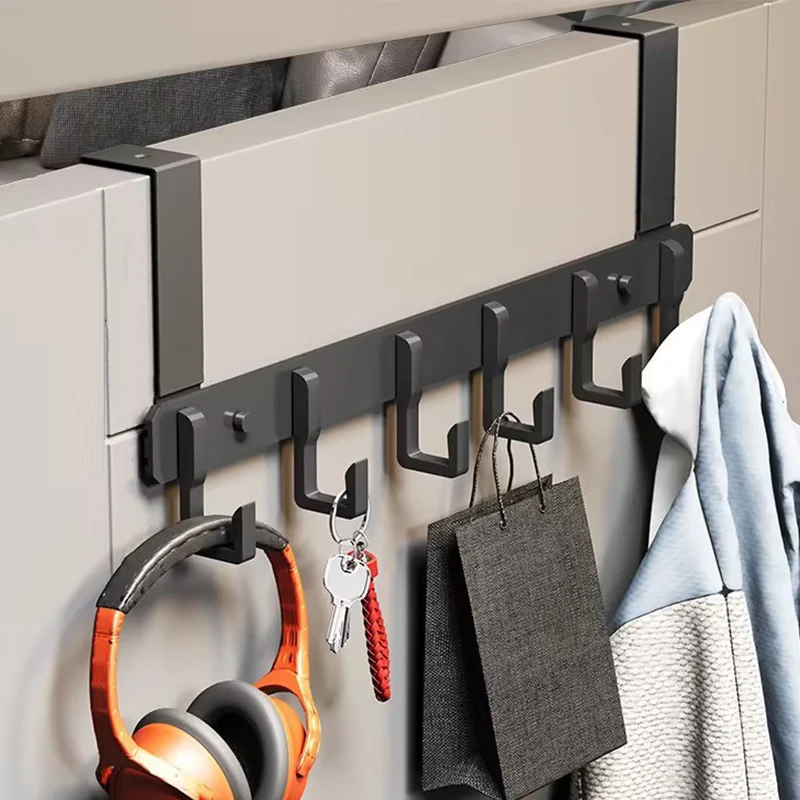 Hot Selling Black Matt Space Aluminum Non-punched Row Hook Toilet ...