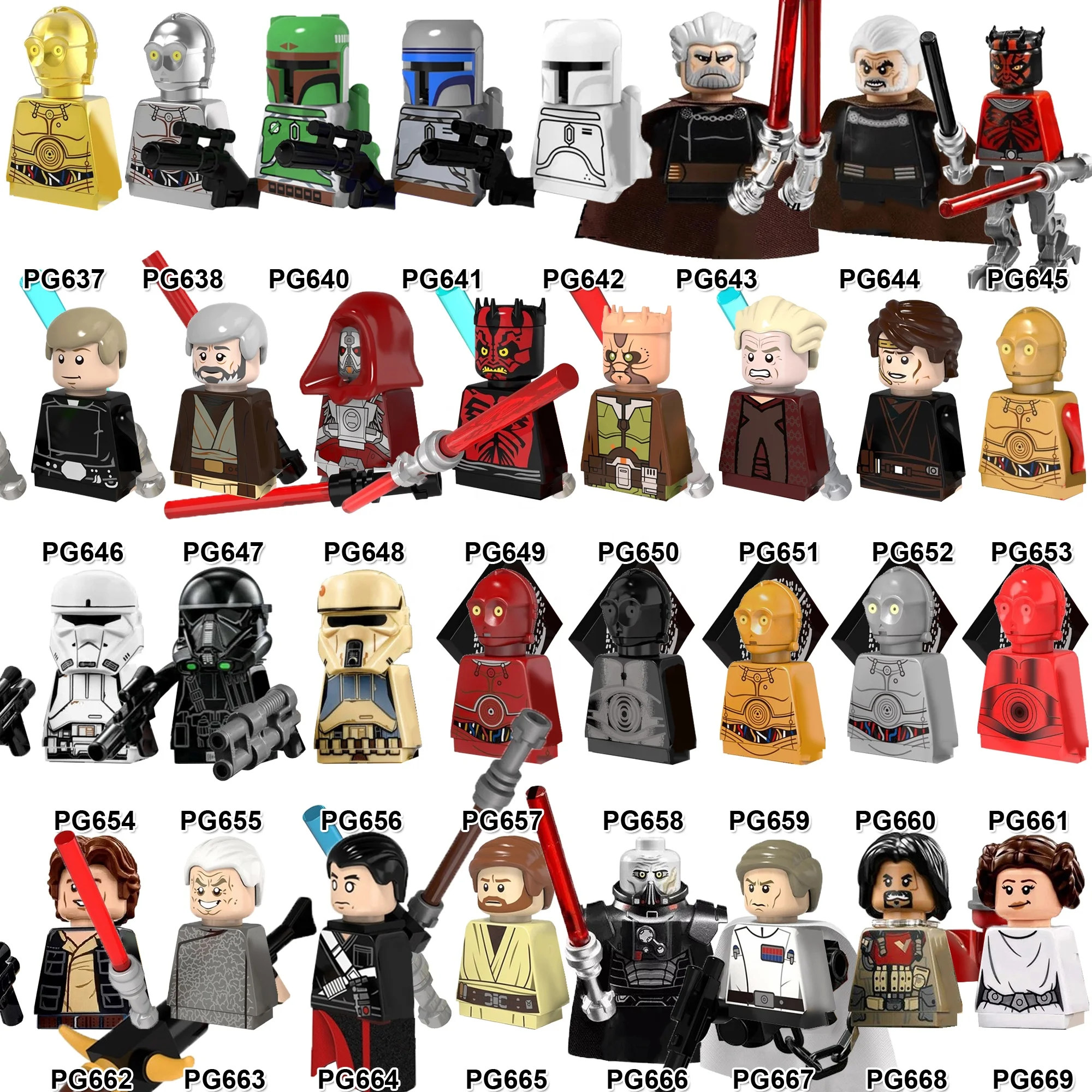 Pogo Brand Movie Space Wars Figure Jar Jar Binks Imperial Snow Clone ...