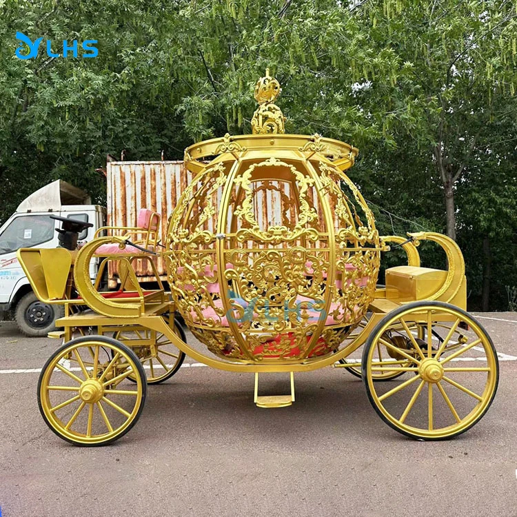 Yellow Princess Horse Buggy/cinderella Pumpkin Horse Carriage/wedding ...
