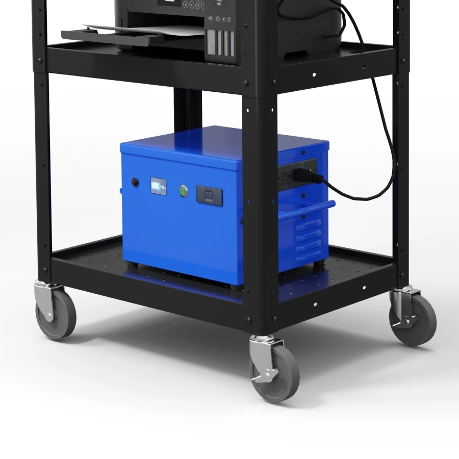 Mobile Powered Cart Portable Computer Workstation With Portable Power ...