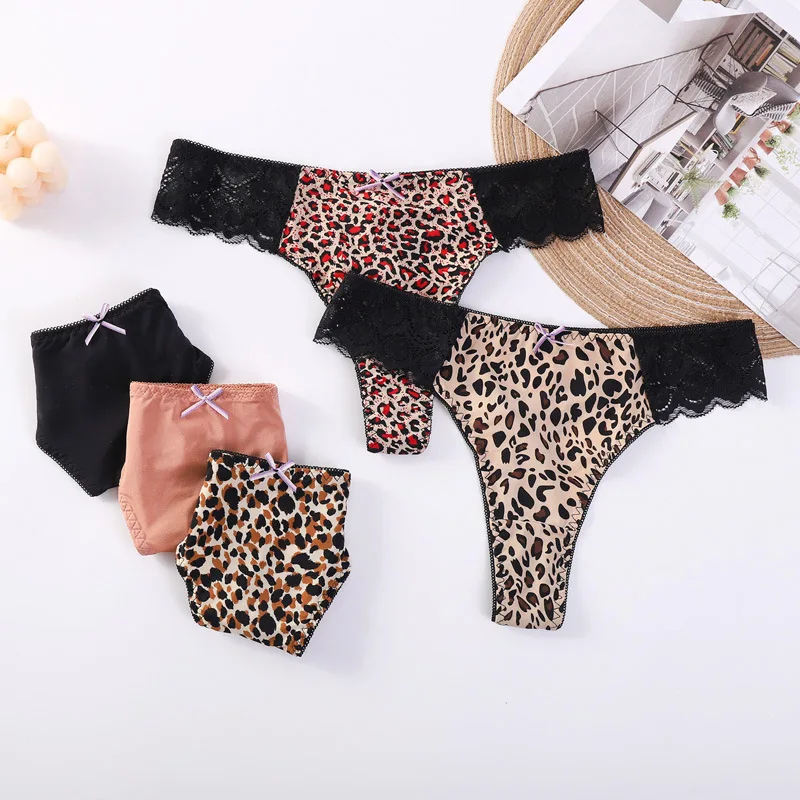 Sexy Lace G-string Panties Leopard Print g String Panties Breathable ...