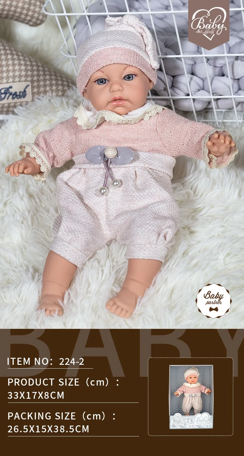 224-1 14 Inch Lovely Reborn Baby Dolls Whole Body Silicone Lifelike ...