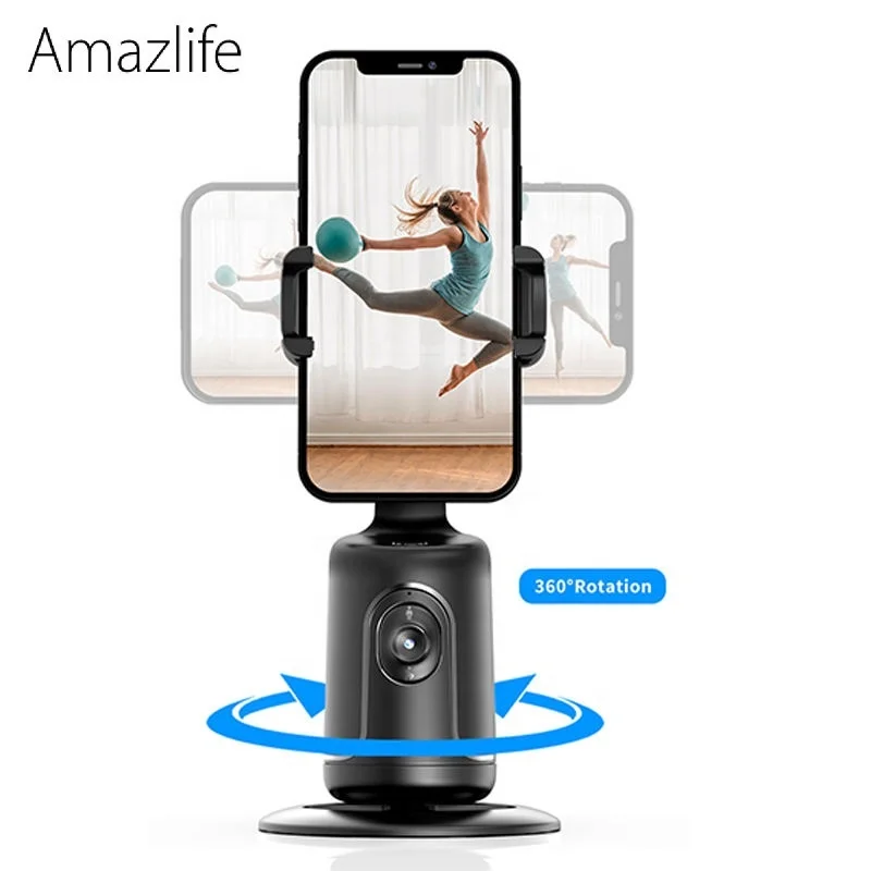 360 Degree Smart Shooting Selfie Stick Phone Holder Auto Face Intelligent Tracking Gimbal ...