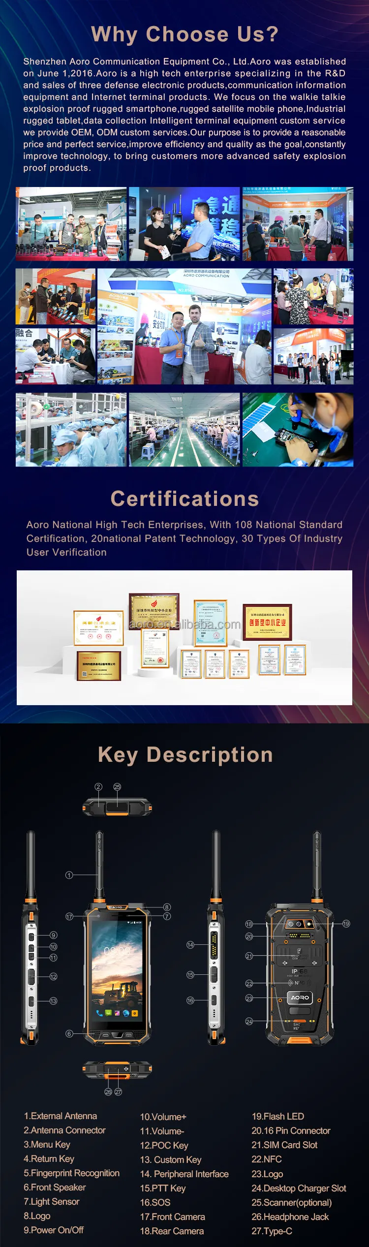 AORO M5 - Intrinsically Safe, Explosion Proof Phone