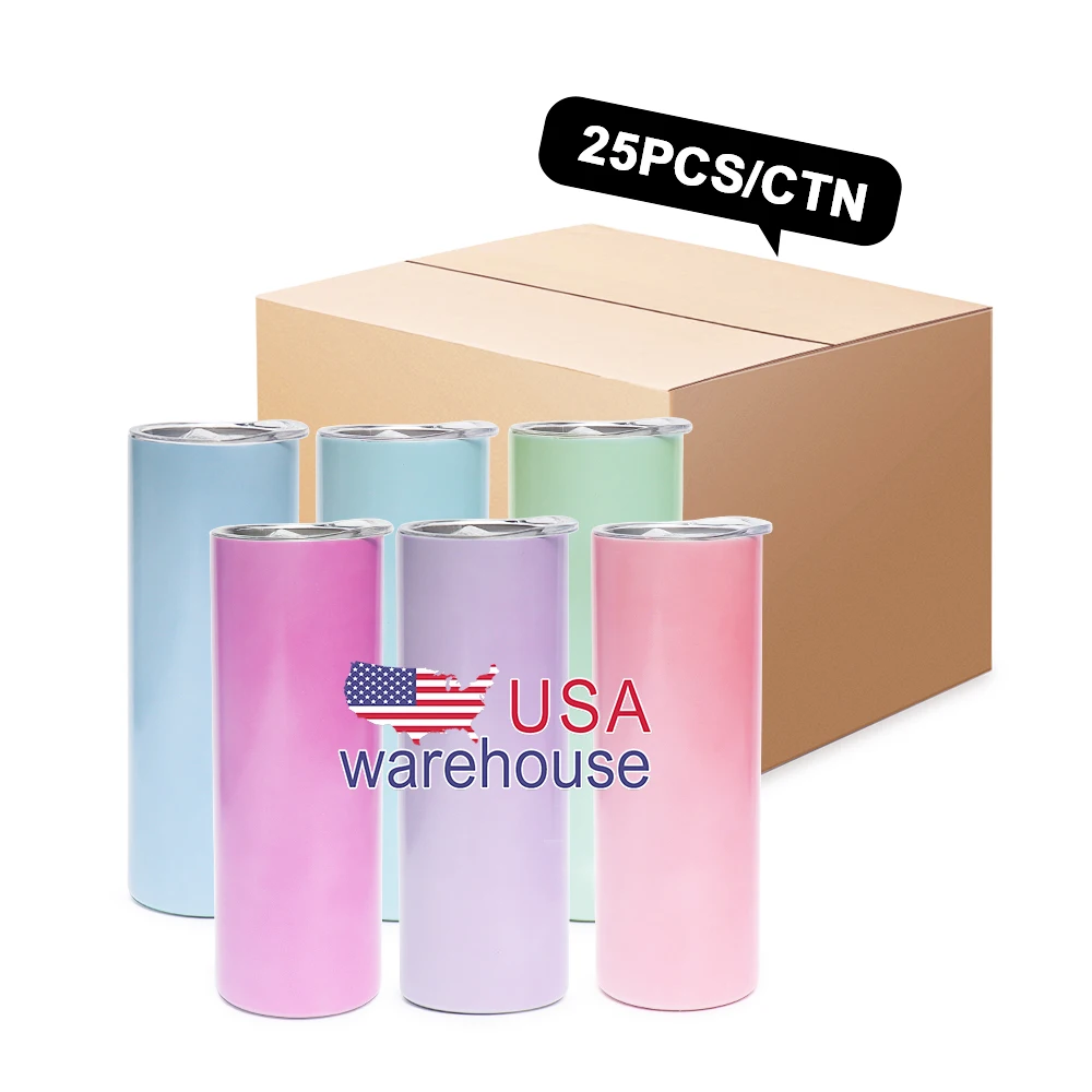 20 Oz Skinny Sublimation Tumbler Blank Glow In The Dark Sublimation ...