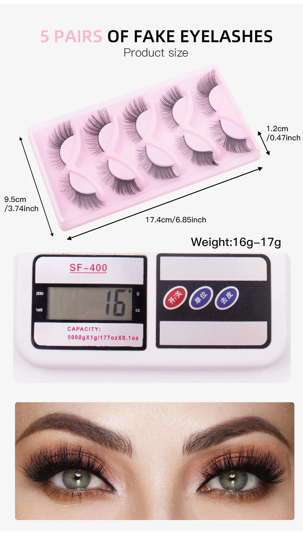 New Feminine Skew Flying Fox Eye Effect False Eyelashes 5 Pairs Of ...