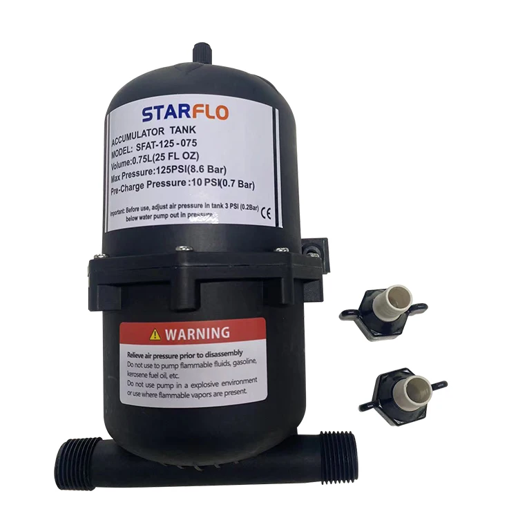STARFLO Accumulator Pressure Tank Water Pump Flow Control 0.75 L Water ...