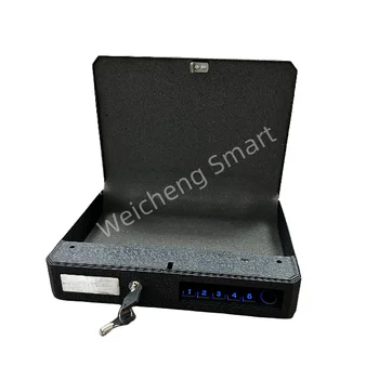 Industrial Electronic Fingerprint Security Biometric Lock Box Metal Key ...