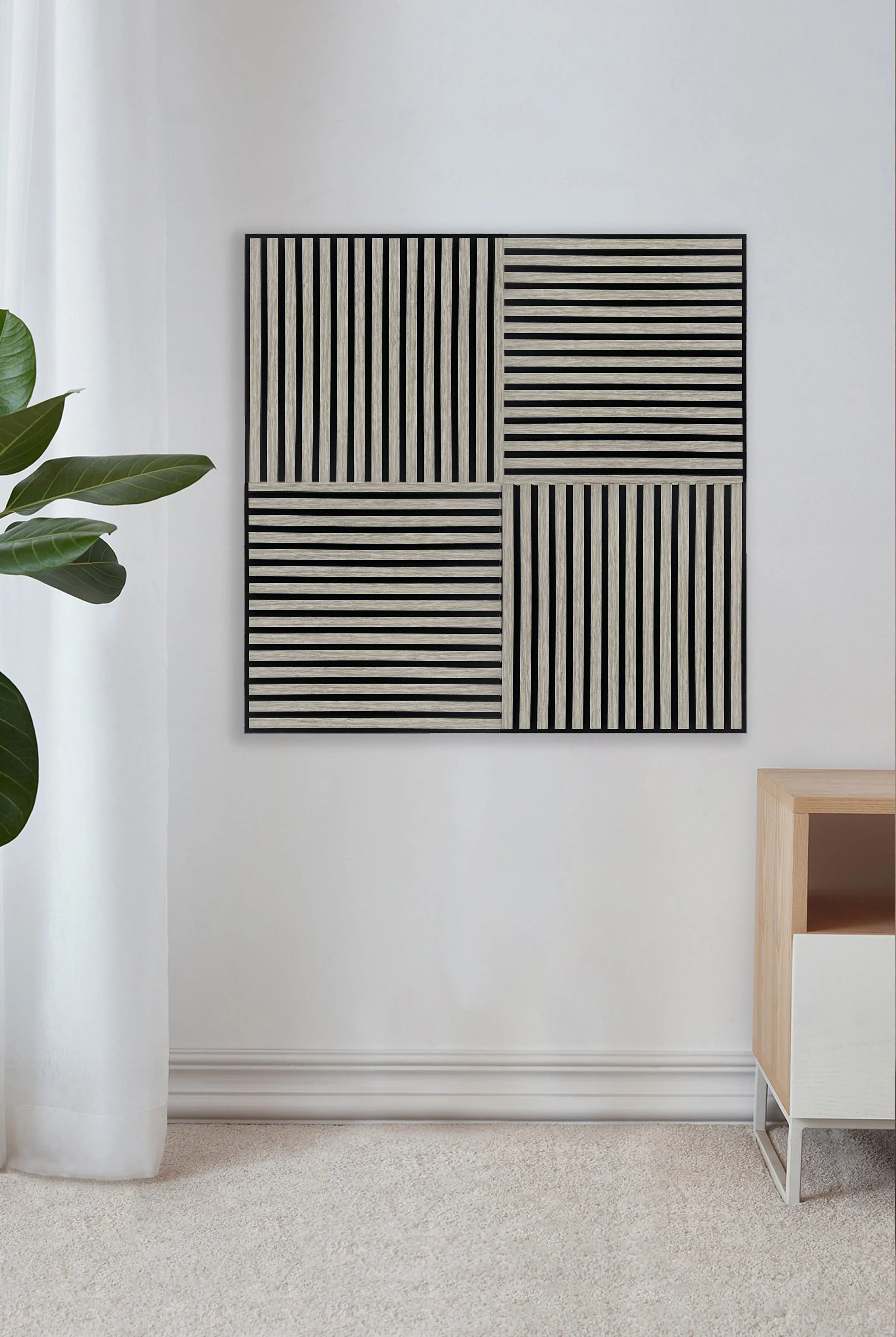 Home Interior Fluted PET Wooden Cladding Wall Design Akupanel Acoustic ...