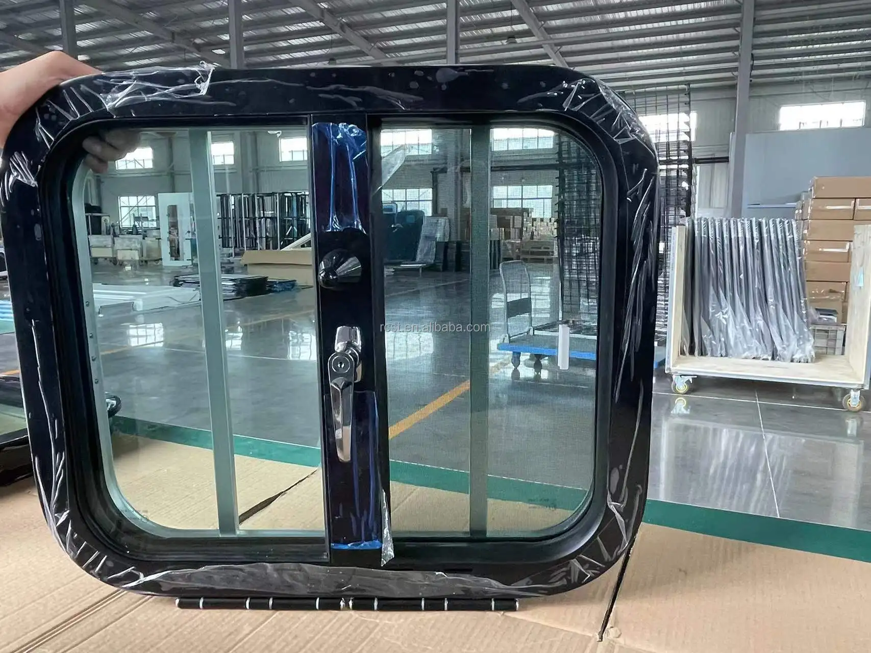 Horse Trailer Drop Down Raising Window Aluminum Alloy Frame With ...