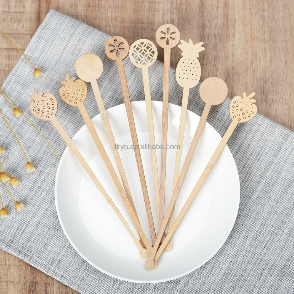 Bambus Biodegradable Coffee Mixer Disposable Drink Sticks