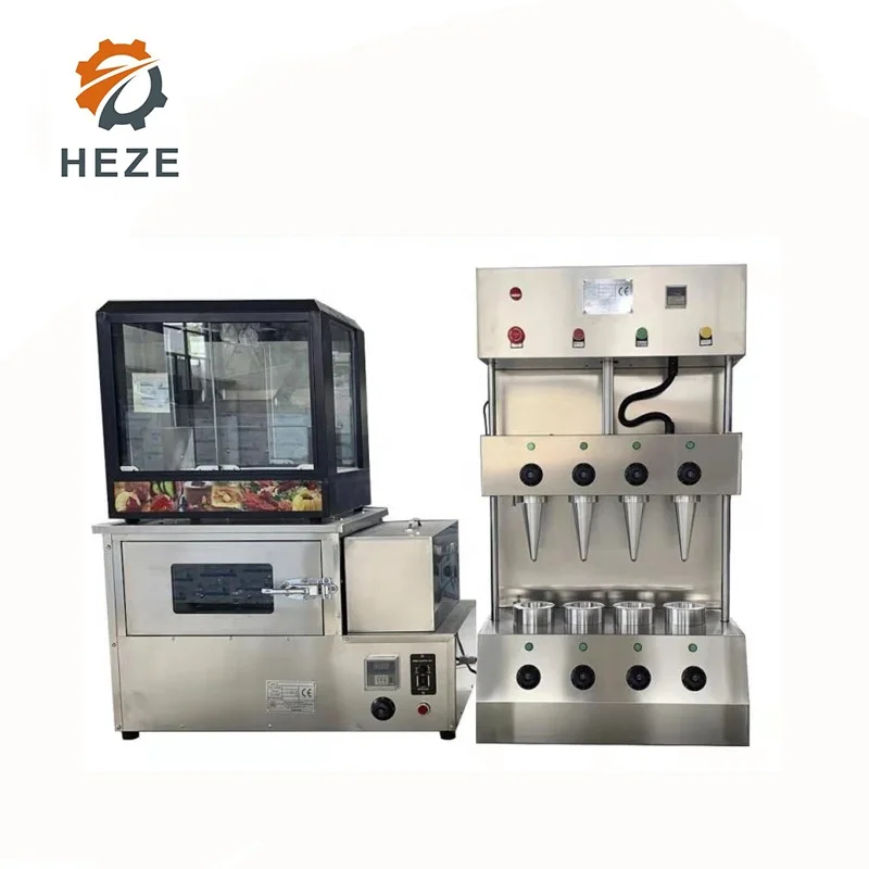 Ice Cream Cone Wafer Baking Making Machine /ice Cream Cone Filling ...