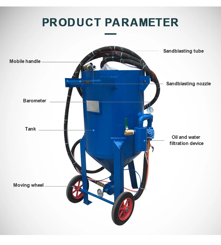 Portable Sandblaster Sand Blasting Pot Tanks Machine - Buy Sandblasting ...