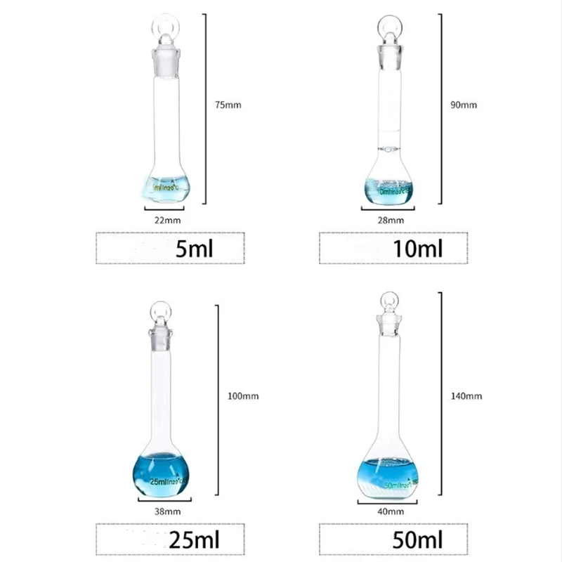 Chemistry Lab Equipment - Volumetric Flask with Ground Stopper