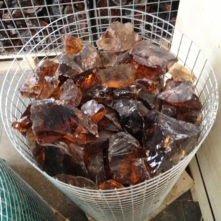 Garden Decoration Fire Rated Glass Landscaping Natural Decorative Amber ...
