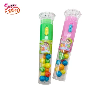 Colorful 3 Kinds of Chewing Candy in Flashlight Shape Box Toy Candy ...