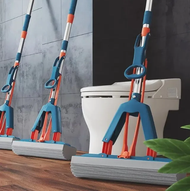 Home Wring Out Water Mops Squeeze Pva Sponge Self Cleaning Flat Floor Mop Strong Absorption ...
