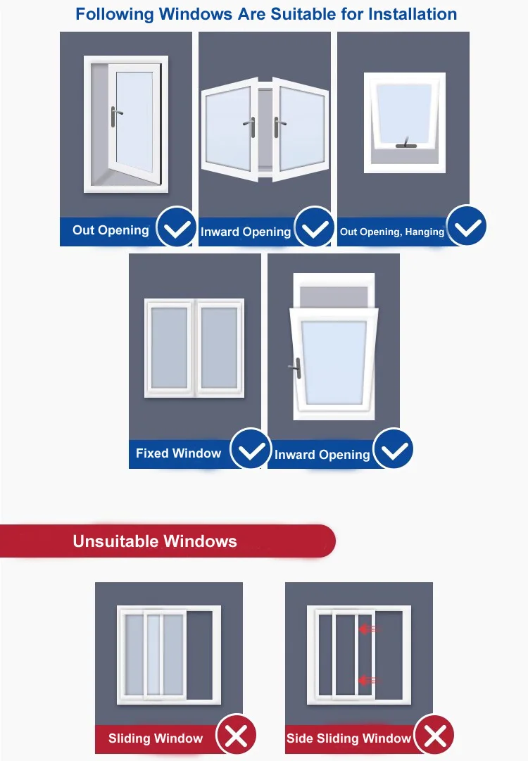 Direct Mount Magnetic Louver Windows Made of Tempered Glass