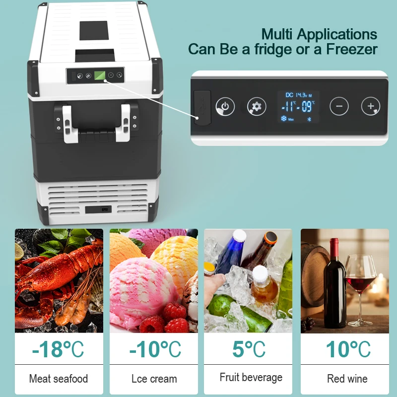 Antuncle 55l Electric Car Cooler Car Fridges 2 In 1 Ice Making ...
