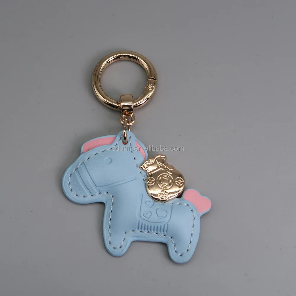 Hot Sale Custom Horse Designer Pu Leather Key Chain Bag Charm Pendant ...