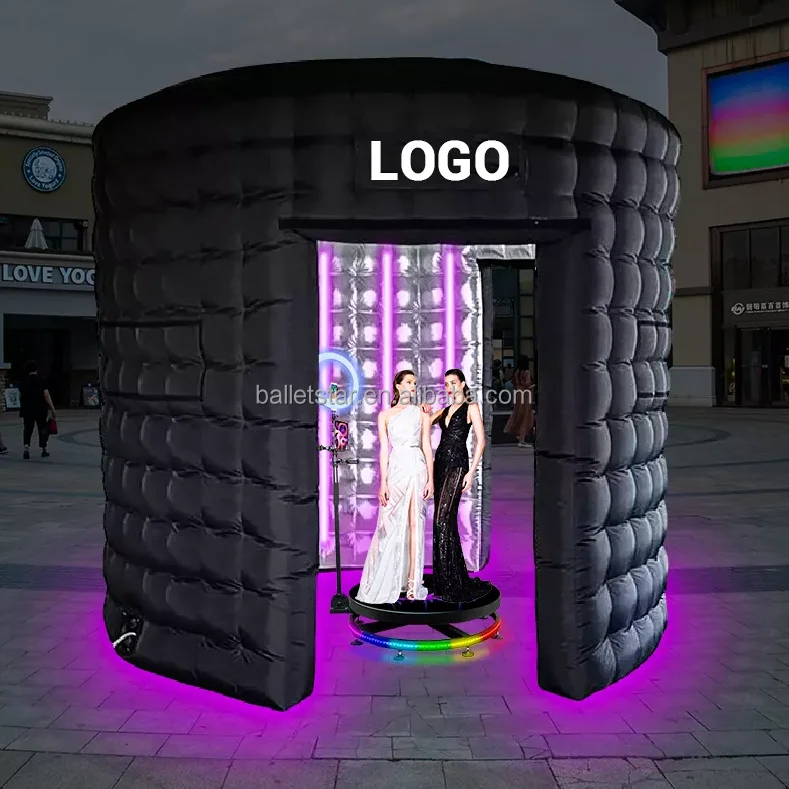 3 Doors Inflatable LED Photo Booth Tent - 10x10 Customized
