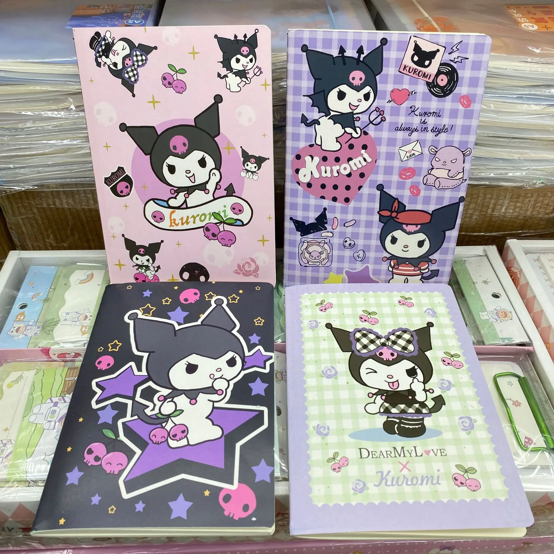 San-rio Kuromi Notebook Kuromi A5 Thread Bound Purple Cute Bow Notepad ...